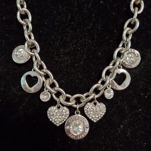 Guess | Jewelry | Guess Silver Chain Link Charm Necklace | Poshmark